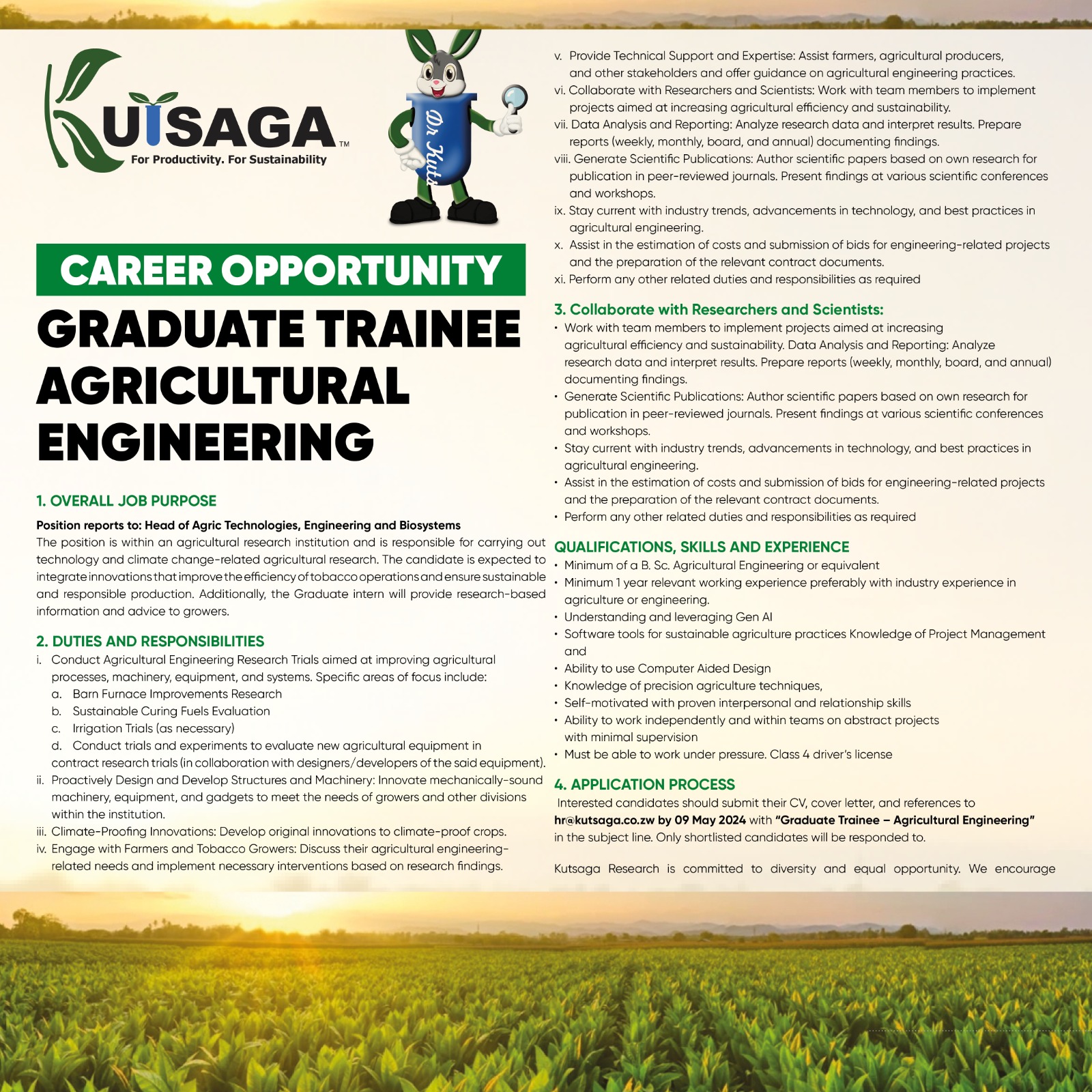 Legal Graduate Trainee Vacancy – Kutsaga